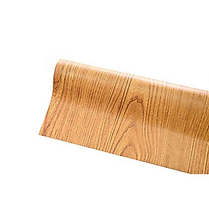 Magic Cover Premium Adhesive Vinyl Contact Shelf Liner and Drawer Liner, 18"x9', Golden Oak