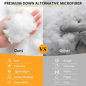 King Size Mattress Topper, Extra Thick Pillowtop, Cooling Plush Mattress Pad Cover for Back Pain Relief, Soft Down Alternative Fill Mattress Protector(76x80 Inches)