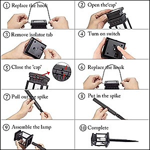 Solpex Solar Pathway Lights 8 Pack LED Outdoor Hanging Lanterns Garden Solar Lights with Stake for Walkway, Waterproof Decorative Candle Light Effect Lantern for Pathway, Patio, Deck