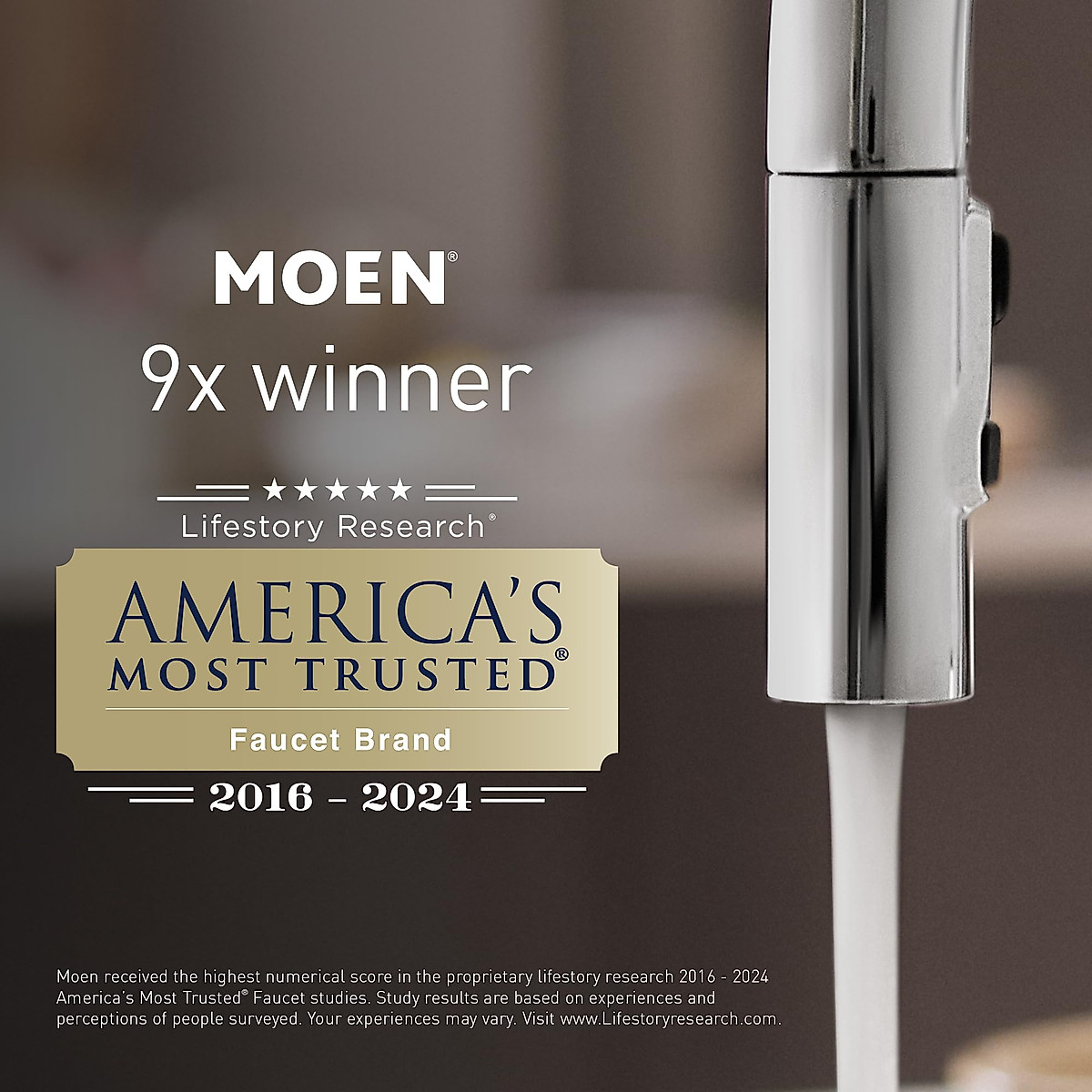 Moen Velocity Eco-Performance Brushed Nickel Two-Function Rainshower 8-Inch Shower Head with Immersion Technology, S6320EPBN