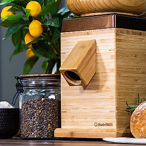 NutriMill Harvest Electric Stone Grain Mill, 450 Watt - Bronze