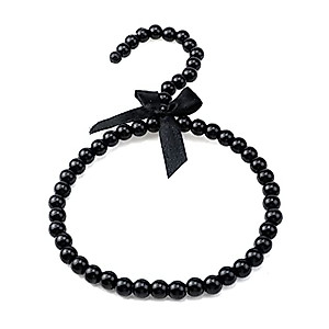 LC LICTOP Black Peal Beads Scarf Organizer for Neckties, Shawls Scarves, Veils
