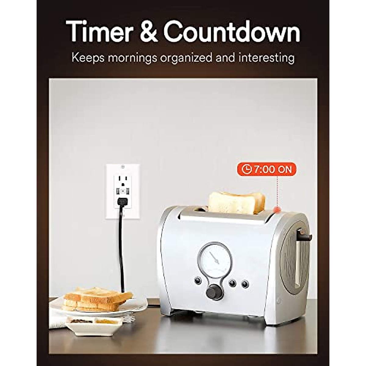 Smart USB Outlet in-Wall - Smart Electrical Outlet That Work with Alexa, Google Home, 15 Amp, No Hub Required, ETL & FCC Certified, 2.4G WiFi Only (2 Pack)