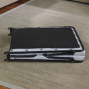 Simmons Beautysleep Folding Guest Bed with Springs and Memory Foam Mattress, Single, 22 pounds (IMCE030CBS) Lt. Blue