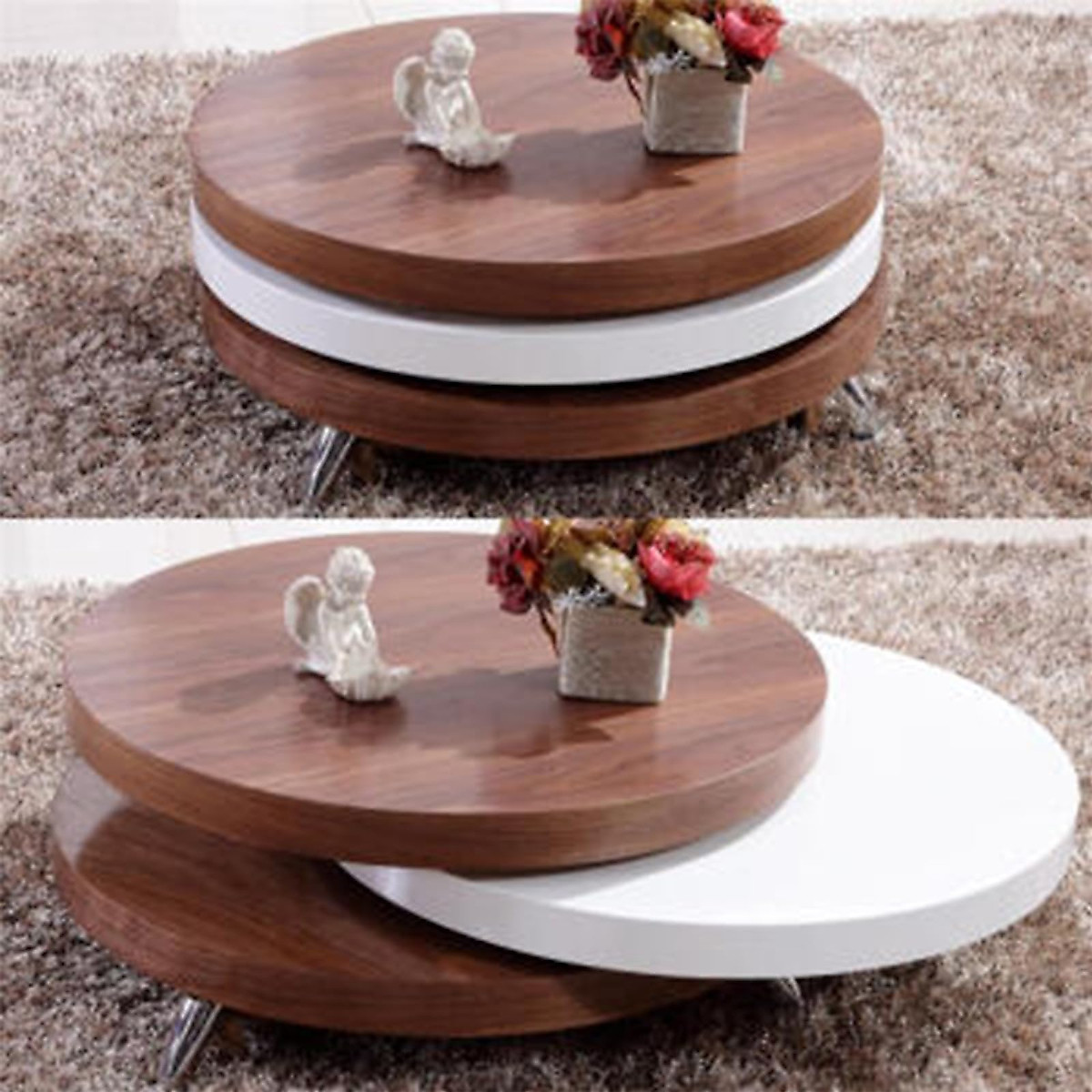 Lswteiz 12Inch Lazy Susan Hardware 5/16" Thick Round Lazy Susan Turntable Bearing Plate, Rotating Swivel Base Plate with 1000lbs Load Capacity, Lazy Susan Turntable Base for Serving Tray, Kitchen