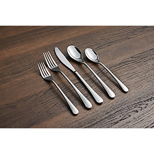 Cambridge Xyla 20-Piece Flatware Set, Service for 4, 0, SILVER SATIN