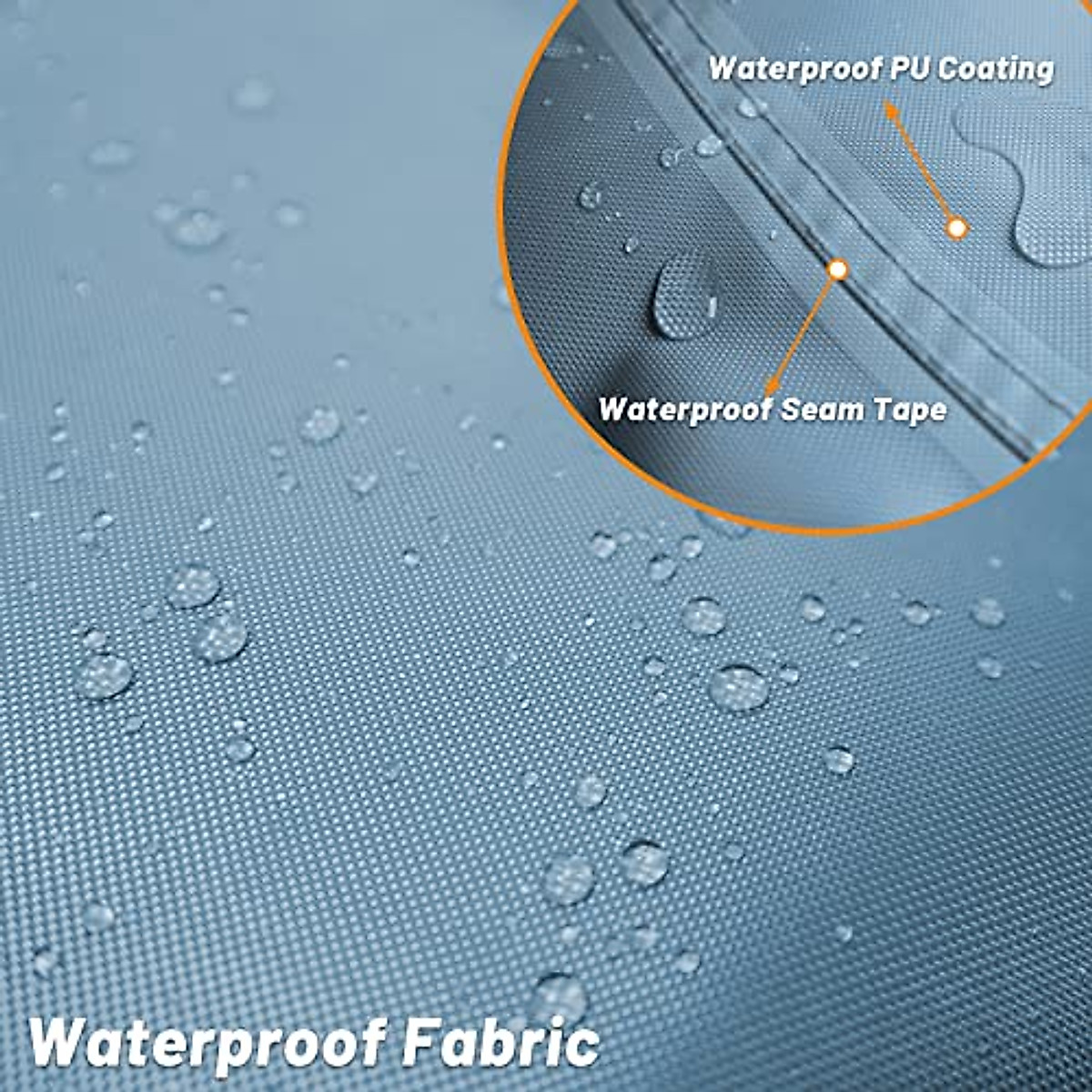 MUTUSHI Patio Furniture Cover Set 4 Piece Outdoor Furniture Cover Waterproof, Thicker Heavy Duty Lawn Outdoor Patio Furniture Set Covers -Twilight Blue