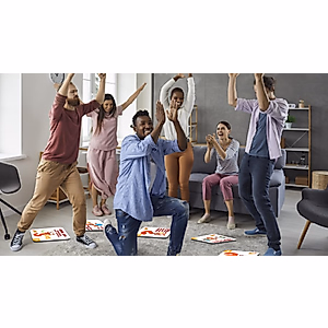 M&J Games What's Next? A Life-Size Drinking Game, Party Lover's Board Game, Hilarious Activity for Adult Gatherings, Floor Game to Get Celebrations Started, Ages 21+, 25 Action Tiles, Giant Foam Die