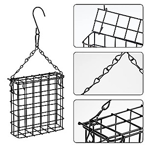 Shitailu 2Pcs Suet Bird Feeders, Outdoor Garden Cages, Suet Feeder for Outside Hanging, Wild Bird Feeder, Single Suet Cake Bird Feeders, One Suet Capacity