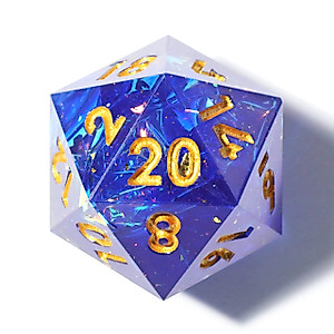 Mini Planet Dungeons and Dragons Dice D20 Polyhedral Dice D20 Role Playing Game Dice D20 Sharp Edged Dice Resin Dice Glitter Dice Galaxy Dice Sunshine Coast D20