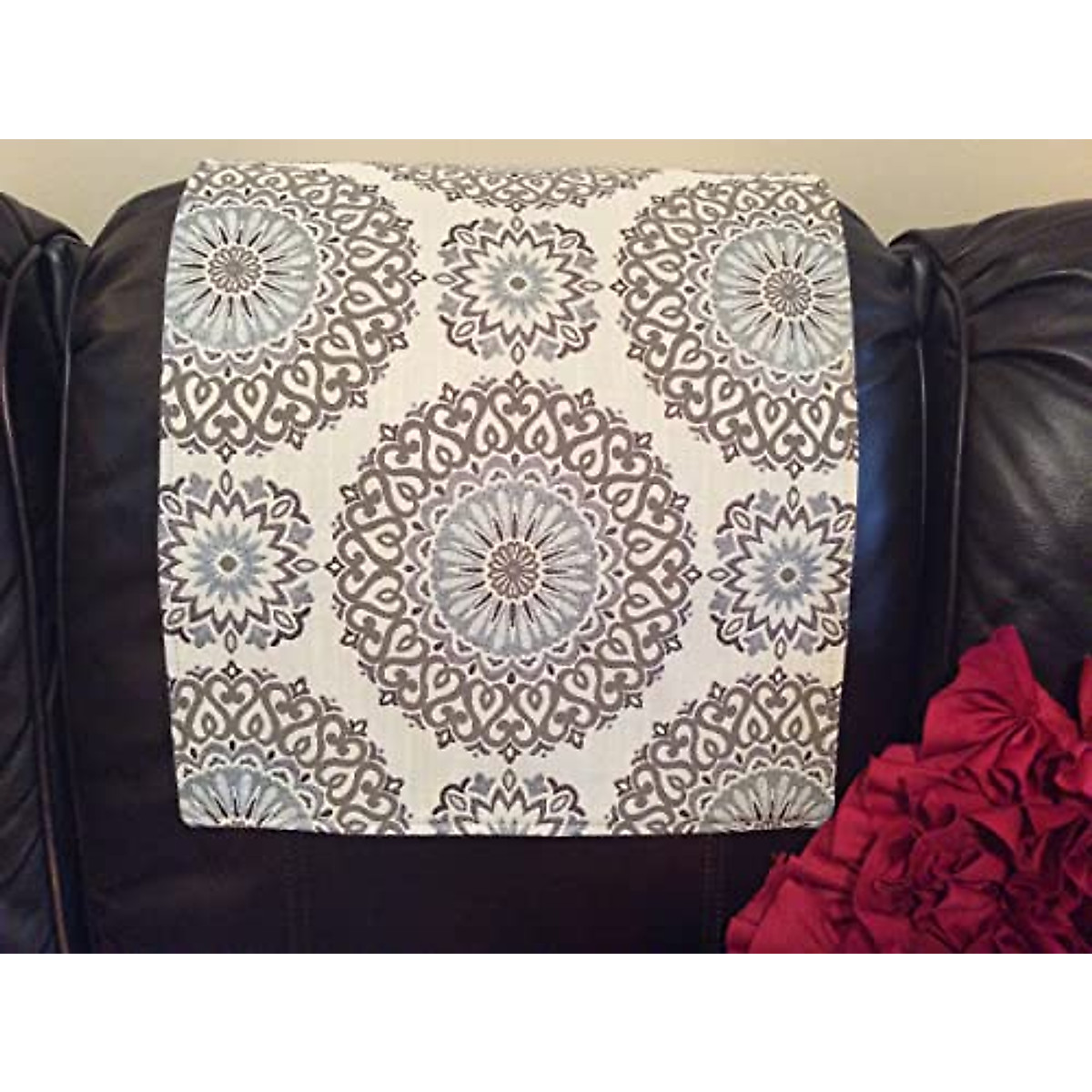 Headrest cover for furniture slipcovers headrest cover for recliner furniture protectors Home sofas loveseats theater chairs office chairs recliners RV's Housewarming gifts By: Bittlemen. Co. (Blue)