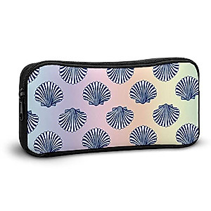 Scallop Seashells Pencil Case Makeup Bag Big Capacity Pouch Organizer for Office College