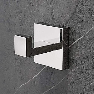 EdirFtra Chrome 304 Stainless Steel Towel Hook Hanger for Bathroom Single Towel Robe Hook Coat Hanger Wall Mounted,118g