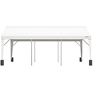 VEVOR Carport, 10x20 ft Heavy Duty Car Canopy Garage Boat Shelter Party Tent with 8 Reinforced Poles and 4 Weight Bags, UV Resistant Waterproof All-Season Tarp for SUV, F150, Car, Truck, Boat