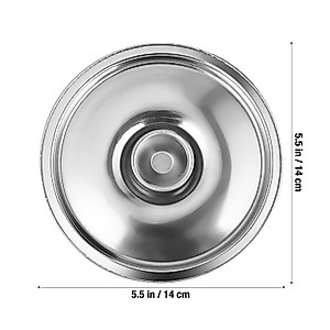 DOITOOL Stainless Steel Cover Bowl 5.5in/14cm Universal Lid for Pots,Mini Pan Lid Bowl Covers,Small Cookware Lid Replacement Accessories for Skillets Frying Pans