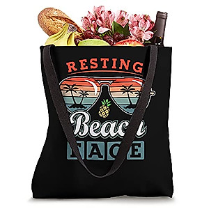 Resting Beach Face Summer Vibes Beach Lover Vacation Tote Bag