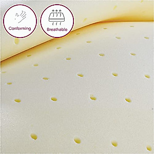 Classic Brands 4.5-Inch Memory Foam Replacement Mattress for Sleeper Sofa Bed Full,Plush,White