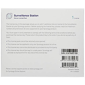 Synology IP Camera License Pack for 1 (CLP1)