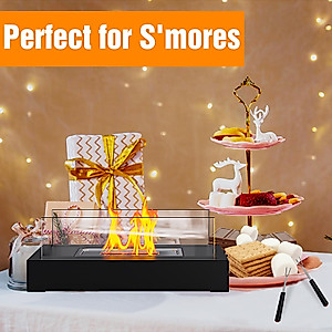 Tabletop Fire Pit Bowl Mini Table Top Fireplace Patio Home Decor Smores Maker Alcohol Stove Fireplace Indoor Outdoor Firepit for Women/Men
