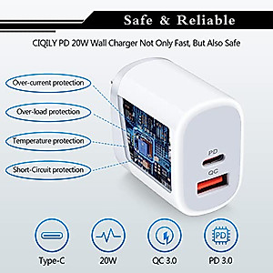 Charger Block Fast Charging Wall Charger for Pixel 7 6 Pro 6a 5a 5XL,2Pack 20W PD USB C Power Adapter Charger Brick Box for Samsung Galaxy S23 S22 Ultra S21 A14 5G A13 A04S,iPhone 14 13 12 11 Pro Max