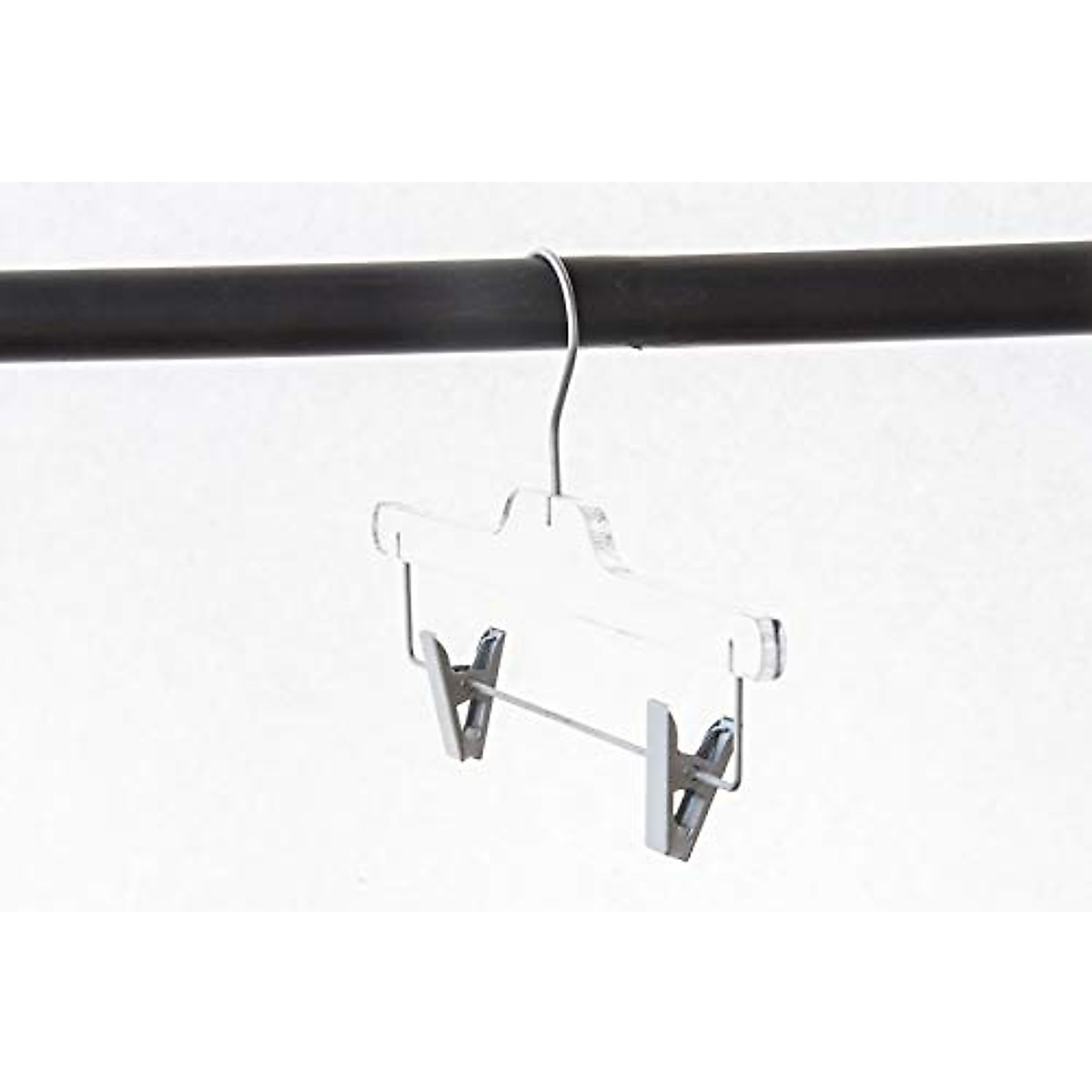 NAHANCO 90014RC50HU Premium Acrylic, Skirt Pant Hanger, 14", Clear (Pack of 12)