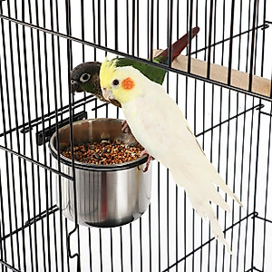 Yaheetech 57-Inch Rolling Open Top Roof Bird Cage for Mid-sized Parrots Cockatiels Caique Quaker Monk Indian Ring Neck Green Cheek Conure Middle bird Cage with Detachable Stand