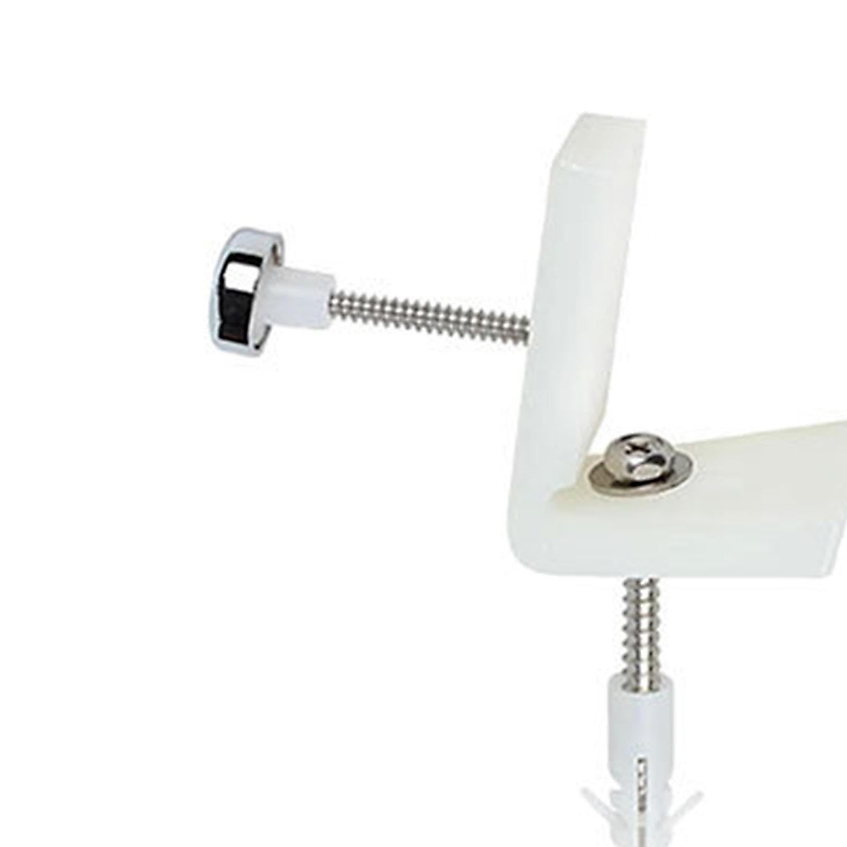 Generic Toilet Foot Mounting Screws Bathroom Angled Floor WC Toilet Pan Bidet Toilet Seat Hinge Repairment Bathroom Fitting Kits, White