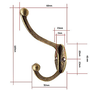 shlutesoy Vintage Bronze Home Furniture Wardrobe Wall Mount Hook Clothes Towels Hanger Bronze