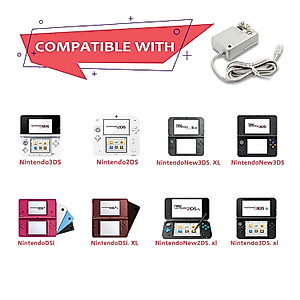Xahpower Games Accessories Bundle, 1 Pack Gameboy Advance SP Charger and 1 Pack 3DS Charger