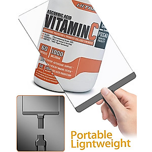 Magnifying Glass for Reading Hands Free, 5X Magnifier with 5.3''x 8.7'' Full Page View, Loupe for Seniors, Low Vision Macular Degeneration for Cross Stitch, Needlepoint, Inspection, Small Fonts