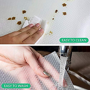 N/A HomePro Shelf Liner 17.5 Inch x 20 FT, EVA Waterproof Non-Slip Kitchen Liner, Cabinet Liner, Drawer Mat for Kitchen Cabinets, Storage, Shelves, Shoe Rack, Washable Refrigerator Mat