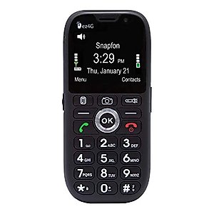 Snapfon ez4G Unlocked | Big-Button Cellphone for Seniors, Nationwide 4G Volte, SOS Button, Hearing Aid Compatible, Mobile Monitoring Service Ready