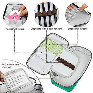 Homecube Capacious Pencil Pen Case Large Storage Bag Pouch Holder Box Desk Organizer with Zipper Big Stationery Case for School & Office Supplies - Green