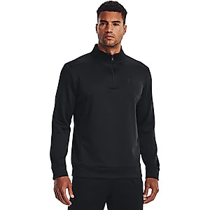 Under Armour Men's ArmourFleece 1/4 Zip, (001) Black / / Black, Medium
