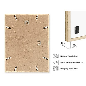 Haus and Hues 8"x10" Beige Oak Wood Frames Set of 3 – 8x10 Wood Picture Frame Set Wood Picture Frames Wood Frames Picture Frames For Wall Picture Frames Light Wood Picture Frames Wooden Frame, BEIGE FRAMED