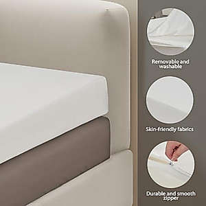 CYMULA Mattress Wedge, 7-Inch Inclined Queen, Mattress Wedge for Acid Reflux, GERD, Snoring, Neck & Back Pain, Under Mattress Wedge with Washable Cover & Non-Slip Bottom for Bedroom (5 Inch, Queen)