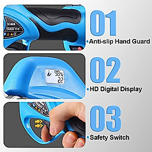 Cordless Electric Pruning Shears 32mm,16.8V Rechargeable Pruner Garden Shears Lightweight Branch Cutter with Backup Battery Powered and Portable Case (Size : Without Extension bar)