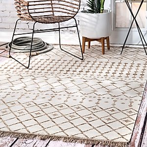 nuLOOM Rosalie Trellis Indoor/Outdoor Area Rug, 5' x 8', Beige