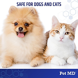 Pet MD Dog Tear Stain Remover Wipes - Cat and Dog Eye Wipes for Discharge and Crust - Pet Eye Wipes for Dogs - 60 ct