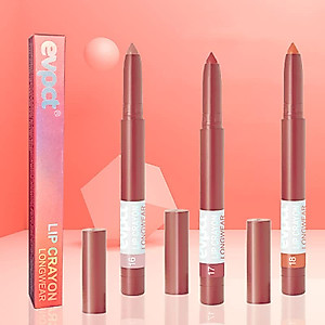 BINGBRUSH 3 Colors Crayon Matte Longwear Lipstick Pack Set,Moisture Smooth Color Stick Ultimate Lip Crayon for Makeup Collection - Nourishing Lipstick with a Matte Finish Waterproof Velvet Lipgloss Lip Stain