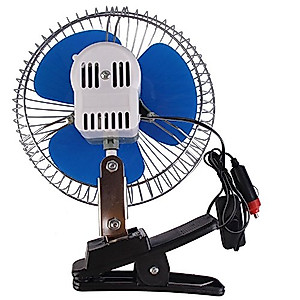 WinnerEco 8 Inch 12V Car Oscillating Fan Vehicle Auto Car Fan Car Cooling Fan with Clip Cigarette Lighter Plug