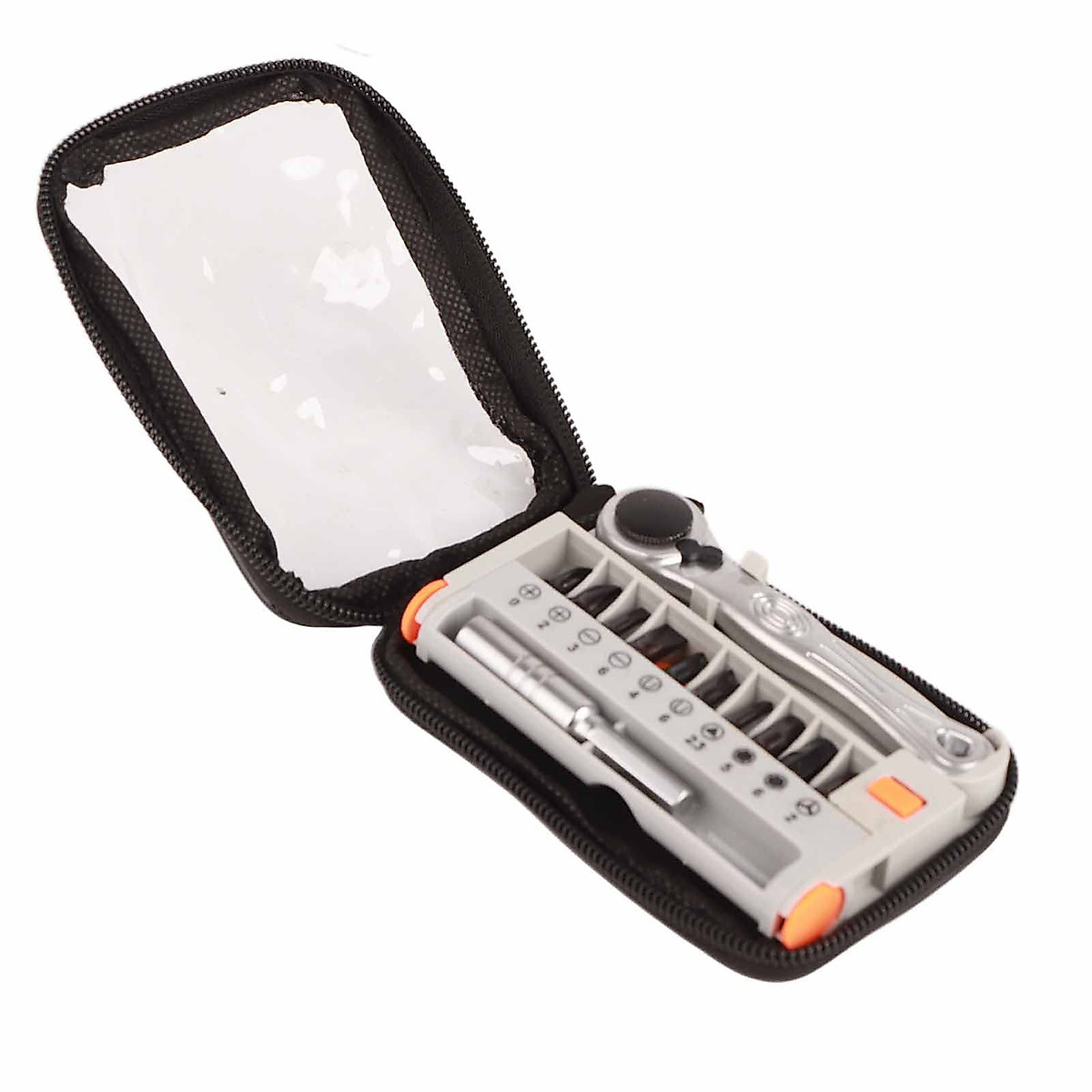 Zopsc 12 in 1 Portable Mini 1/4 Quick Ratchet Socket Wrench & Screwdriver Bits Set Hand Repair Tool for the Repairing and Maintenance of Household