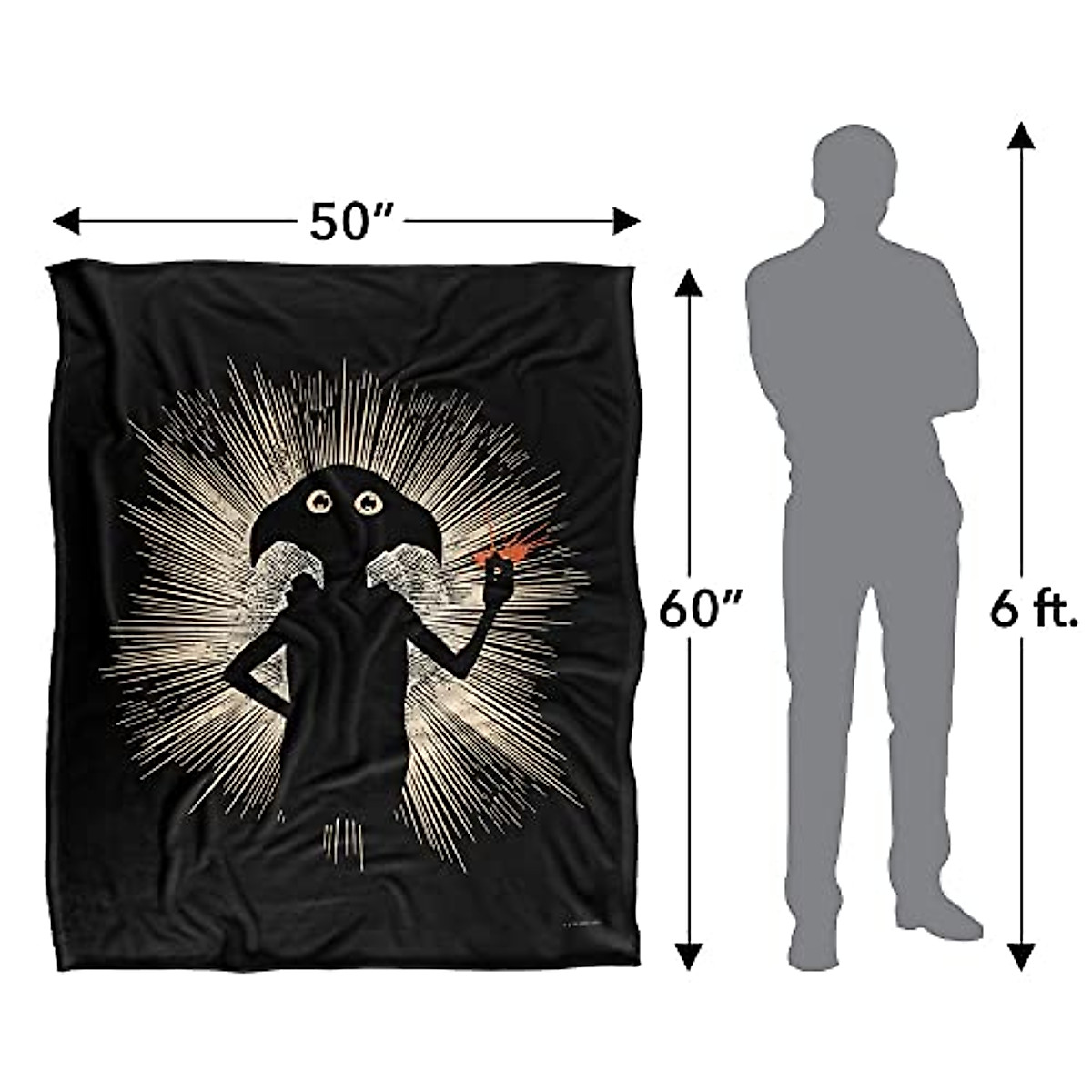 Harry Potter Dobby Snapping Officially Licensed Silky Touch Super Soft Throw Blanket 50" x 60"