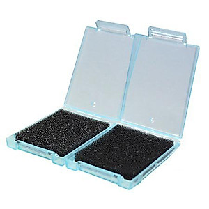 Compact Media Case with Sponge 2 packs (Blue and White)