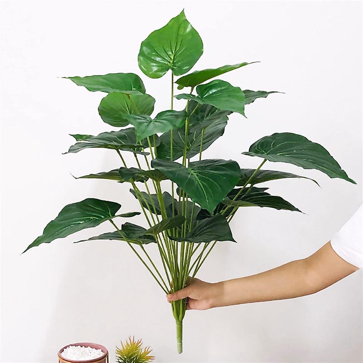WANGNINGCHAO Garden Wedding Decorations 75 cm 24 Large Artificial Tropical Leaf Plastic Palm Tree, Suitable for Home Office Decoration Versatile, Practical, Fashionable, high-end