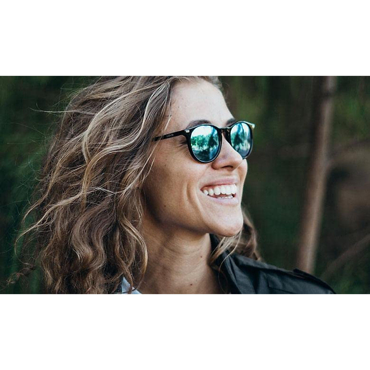 Revo Sunglasses Sierra: Polarized Crystal Glass Lens Filters UV, Small Round Frame, Tortoise Frame with Revo Blue Lens