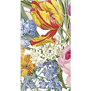 Disposable Hand Towels, Decorative Paper Guest Towels for Bathroom or Paper Napkins Dinner Napkins Size Floral Ivory Pak 30