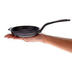 Victoria 4-Inch Cast-Iron Skillet, Pre-Seasoned Cast-Iron Frying Pan with Long Handle, Made in Colombia
