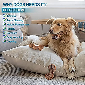 KXK Durable Dog Chew Toys for Aggressive Chewers Large Medium Small Breed, Tough Dog Toys for Large Medium Small Dog and Puppies Teeth Cleaning, Pet Toy with Durable Nylon