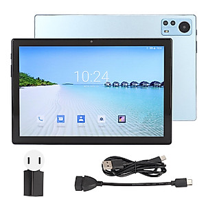 Ymiko 10.1 Inch Tablet 8.1, 2GB RAM 32GB ROM, Octa Core CPU, Front 5MP Rear 13MP Cameras, 4G Calling, 100‑240V (Blue)